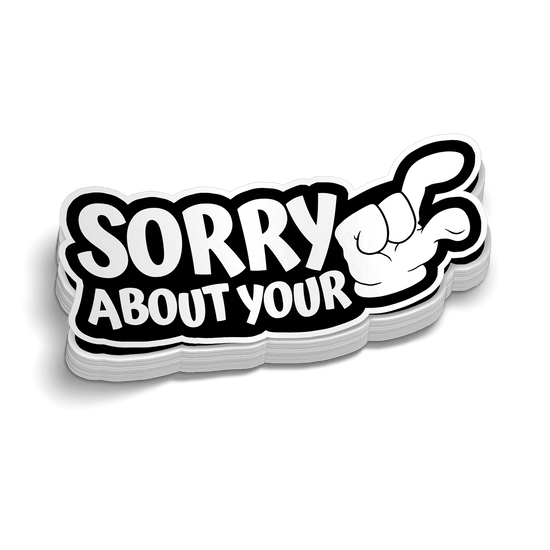 Sorry Hard Hat Decal – Armed American Supply