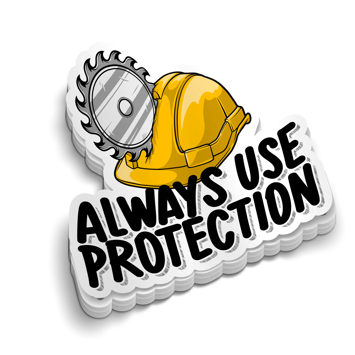 Always Use Protection Hard Hat Decal Armed American Supply